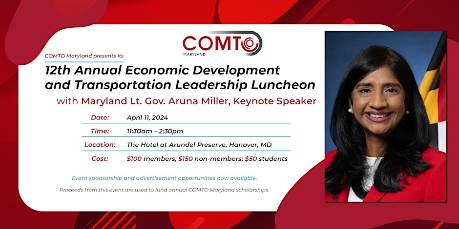 COMTO Maryland 12th Annual Economic Development and Transportation Leadership Luncheon | COMTO